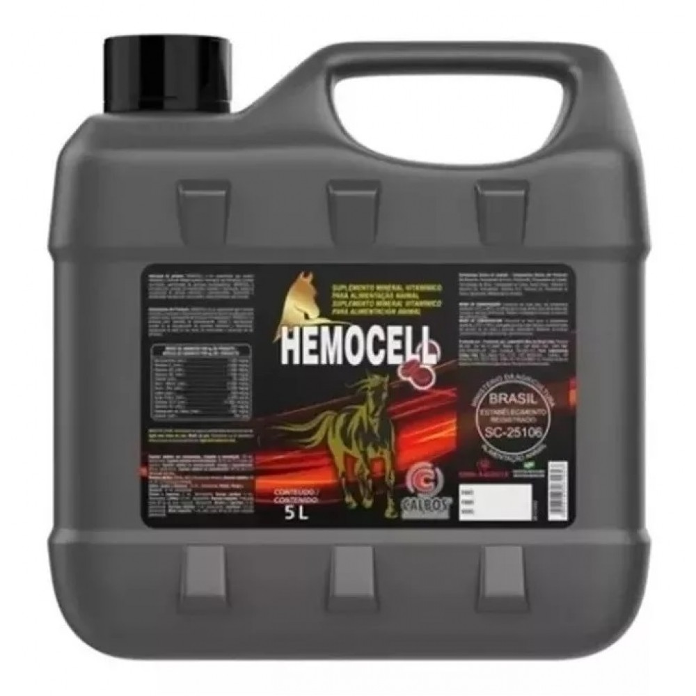 Hemocell 5 Litros Calbos ( Aumento De Hemácias Em Equinos ) | Shopee Brasil
