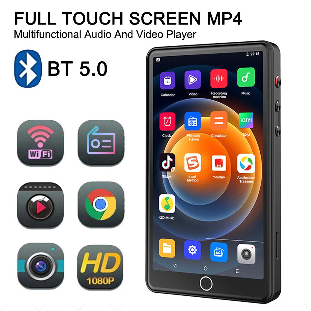 Leitor De MP4 Wi-Fi Portátil Com Câmera 16G De Memória Bluetooth 5.0 ...