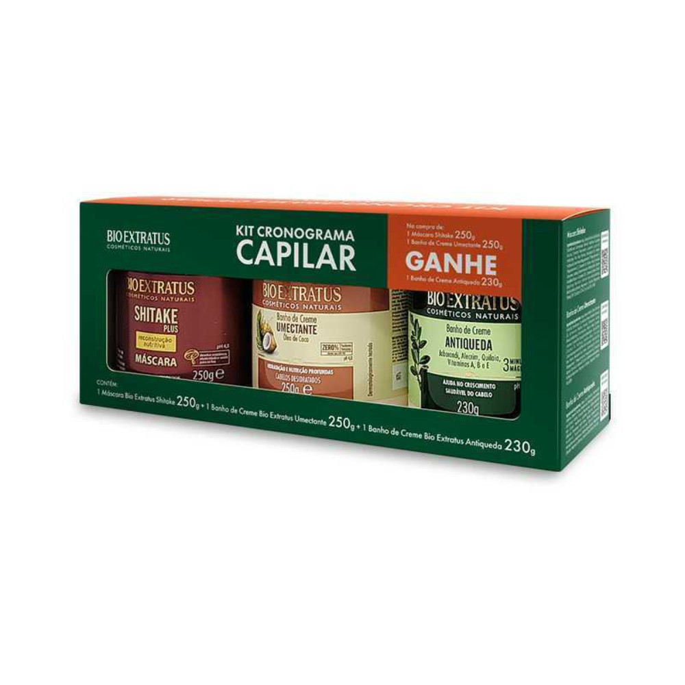 Kit Cronograma Capilar Bio Extratus Cabelos Danificados. | Shopee Brasil