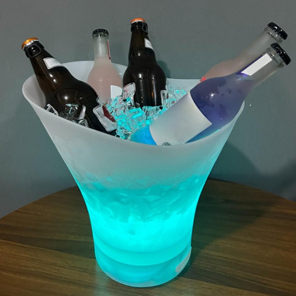 Balde De Gelo Led Com Alto-Falante Bluetooth 5/7l Grande Capacidade ...
