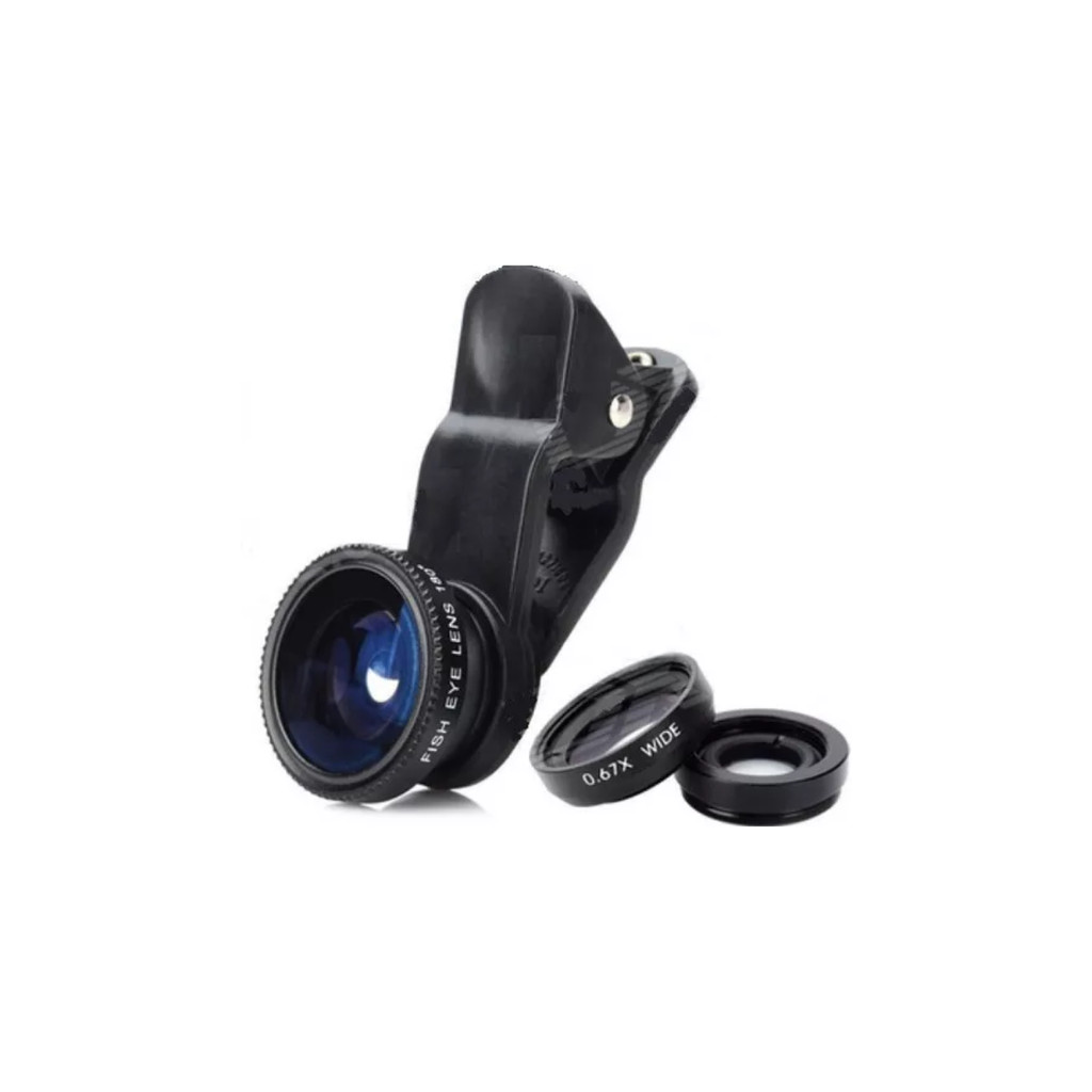 KIT LENTE 3 EM 1 MACRO WIDE FISH EYE OLHO DE PEIXE CELULAR | Shopee Brasil