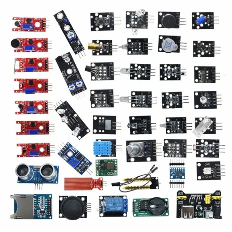 Para arduino 45 em 1 Sensores Módulos Starter Kit melhor que 37in1 kit ...