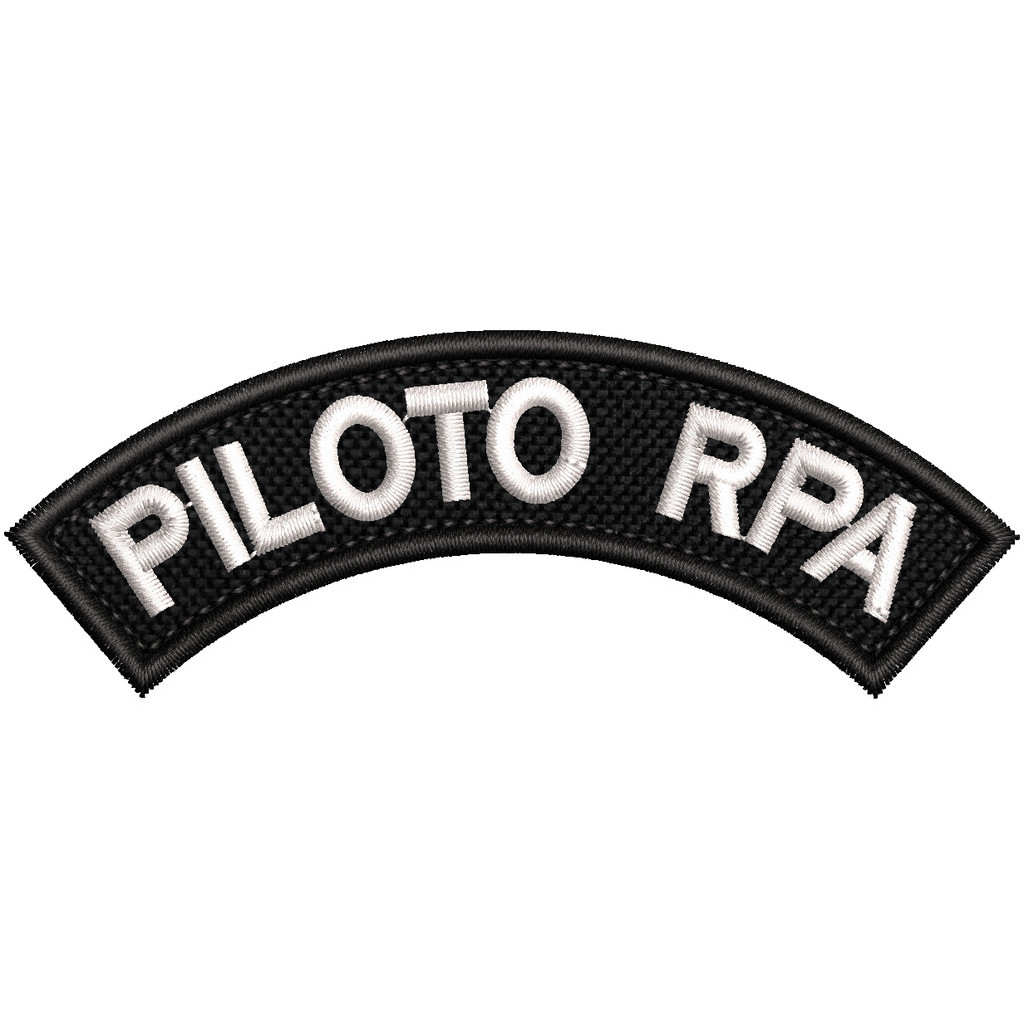 Patch Bordado piloto rpa Tarjeta tag Ombro Meia Lua 10x3,5cm | Shopee Brasil