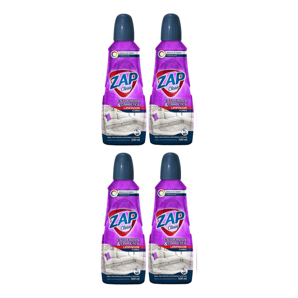 Kit 4un Limpa Carpetes Zap Clean 500ml | Shopee Brasil