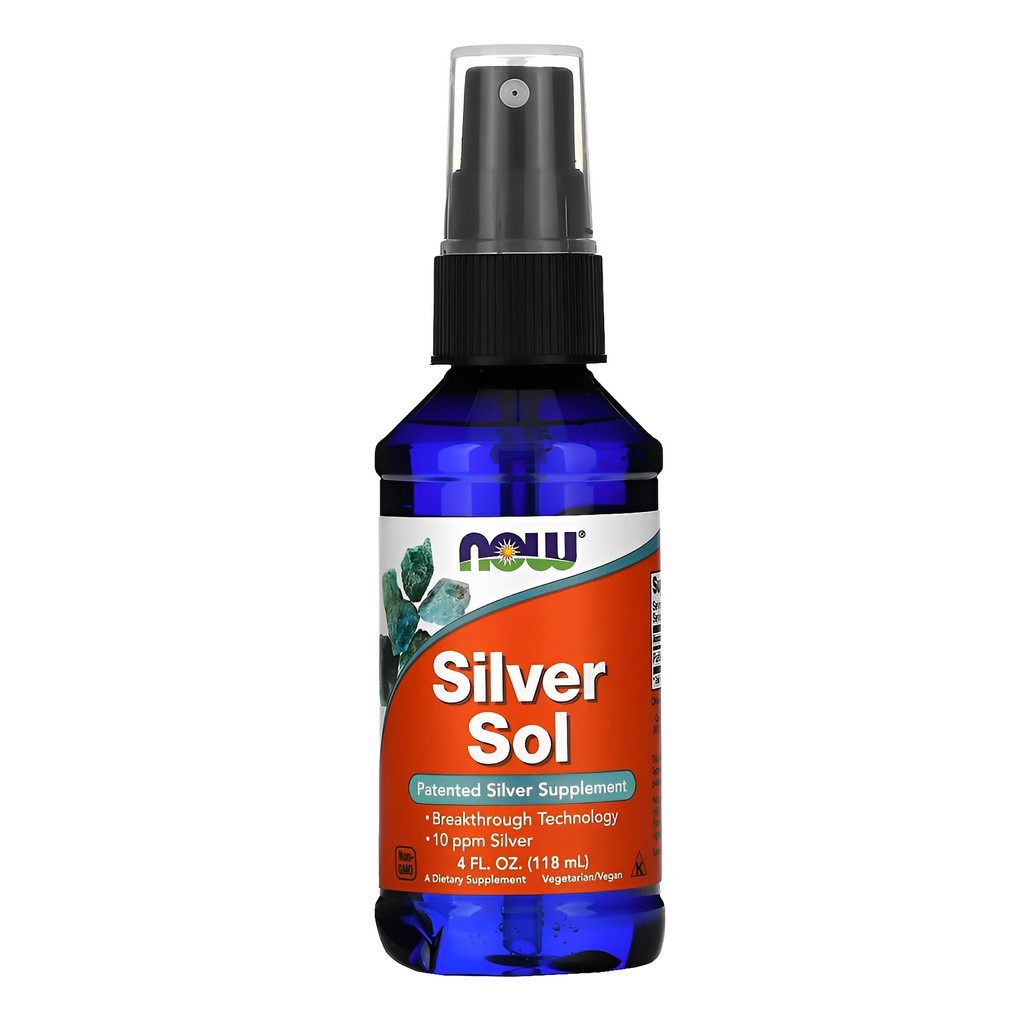 Now Foods Silver Sol Líquido 50mcg 118ml Importado | Shopee Brasil