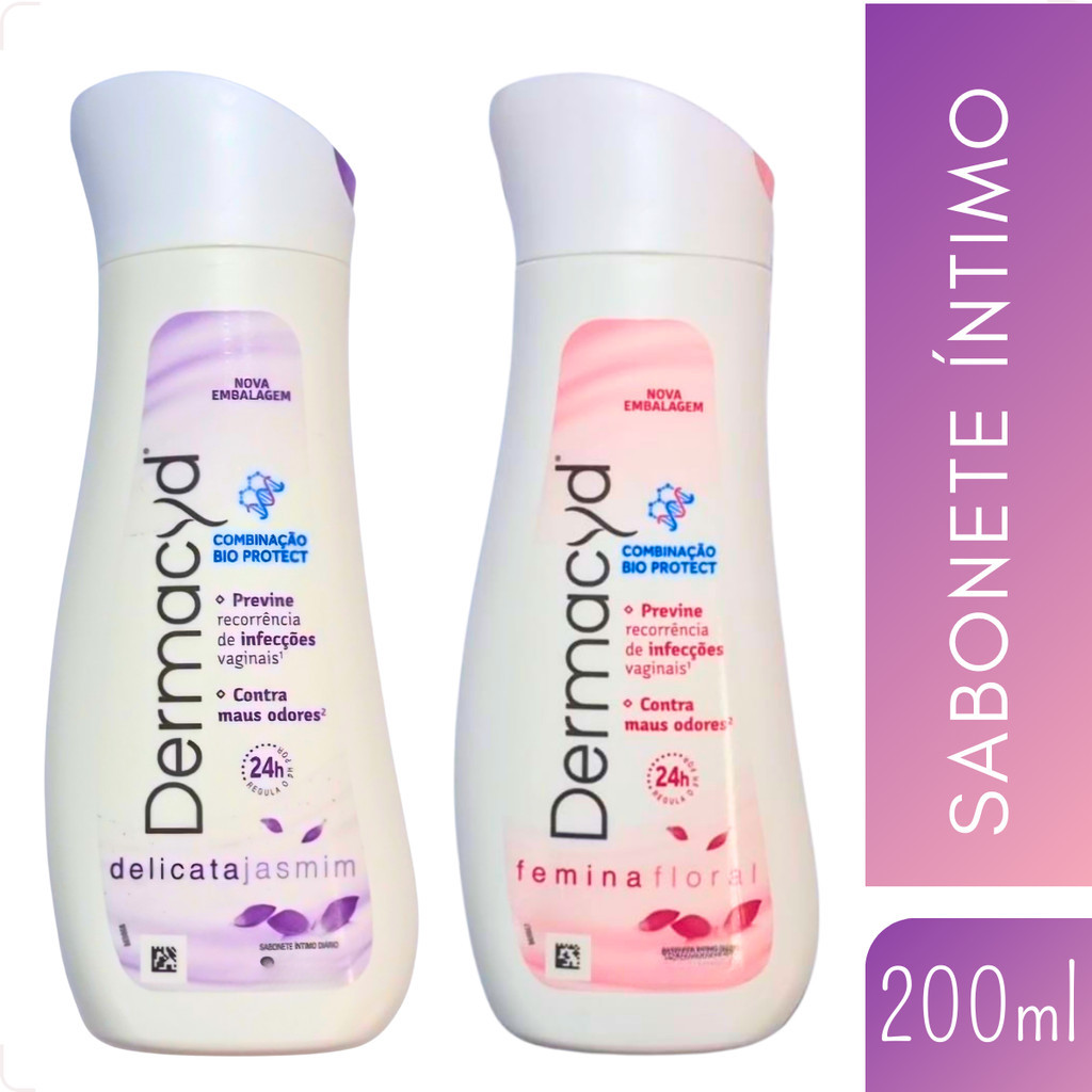Sabonete Intimo Feminino Dermacyd Liquido Kit Fragrâncias Femina e ...
