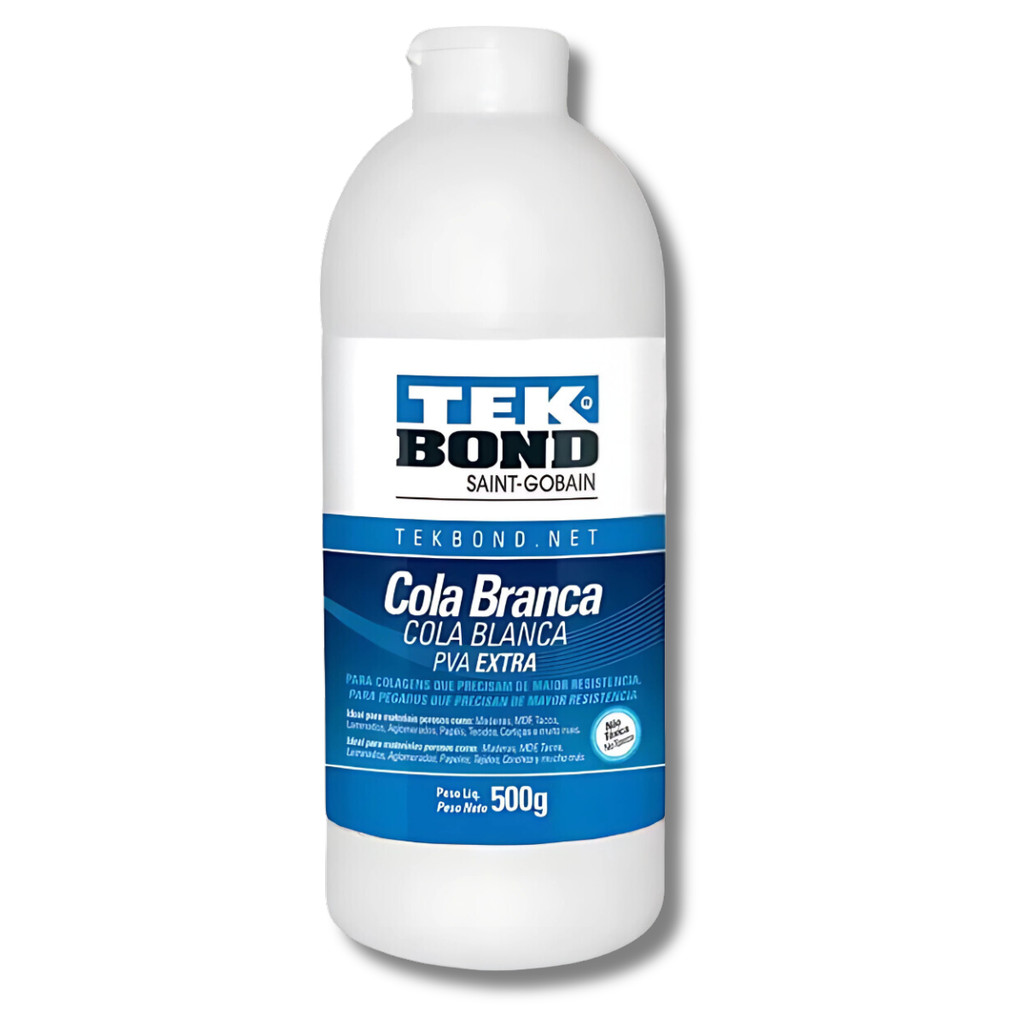 Cola Branca Pva Extra 500g - Tekbond Cola Branco Para Papelão Madeira e ...