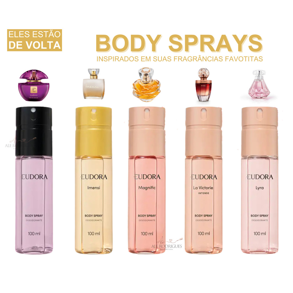 Body Sprays Eudora 100ml - Lançamento Eudora | Shopee Brasil