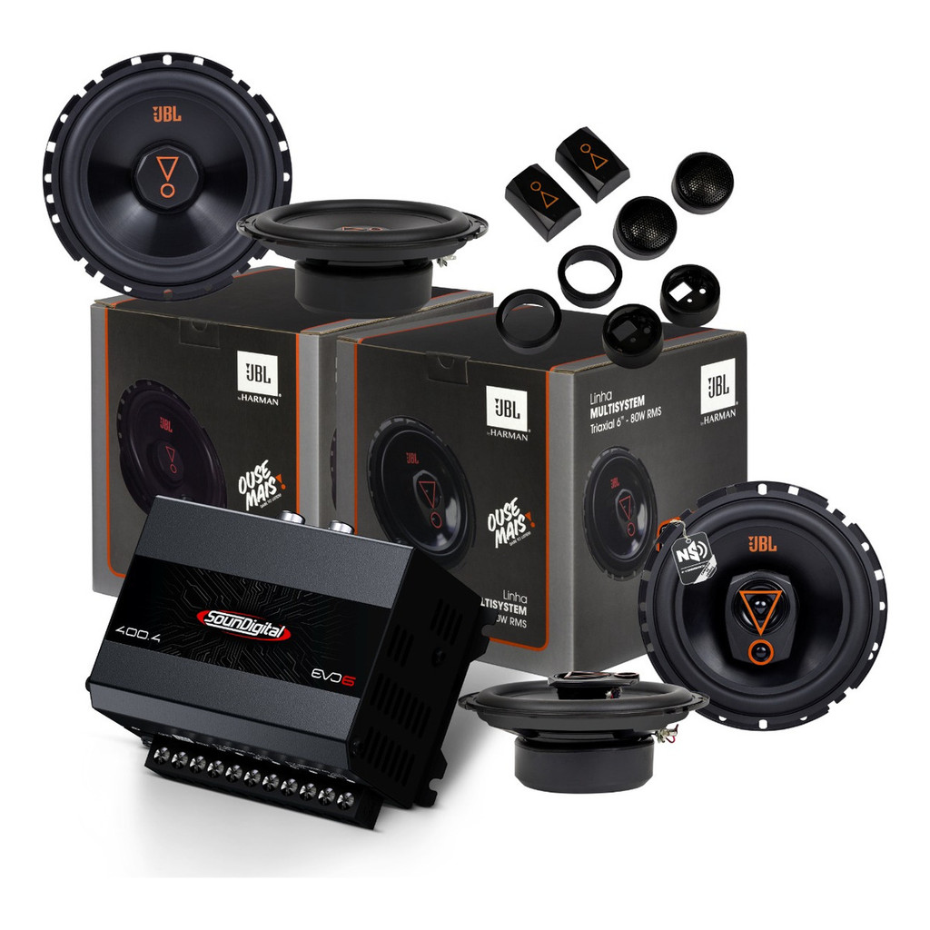 Kit 4 Alto Falantes + 2 Tweeter Jbl + Amplificador Sd 400w | Shopee Brasil