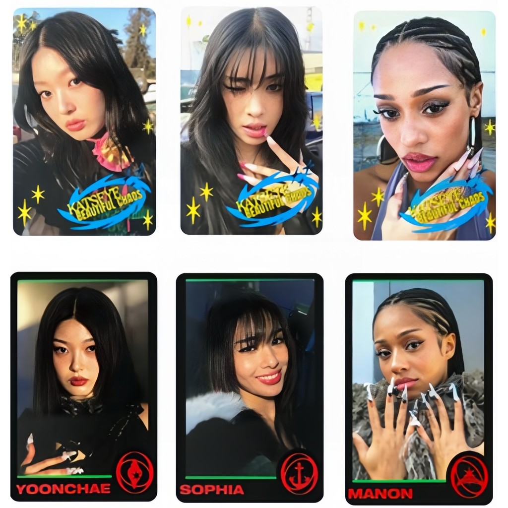 6 Peças KATSEYE BEAUTIFUL CHAOS Photocards SIS Soft Is Strong Álbum ...
