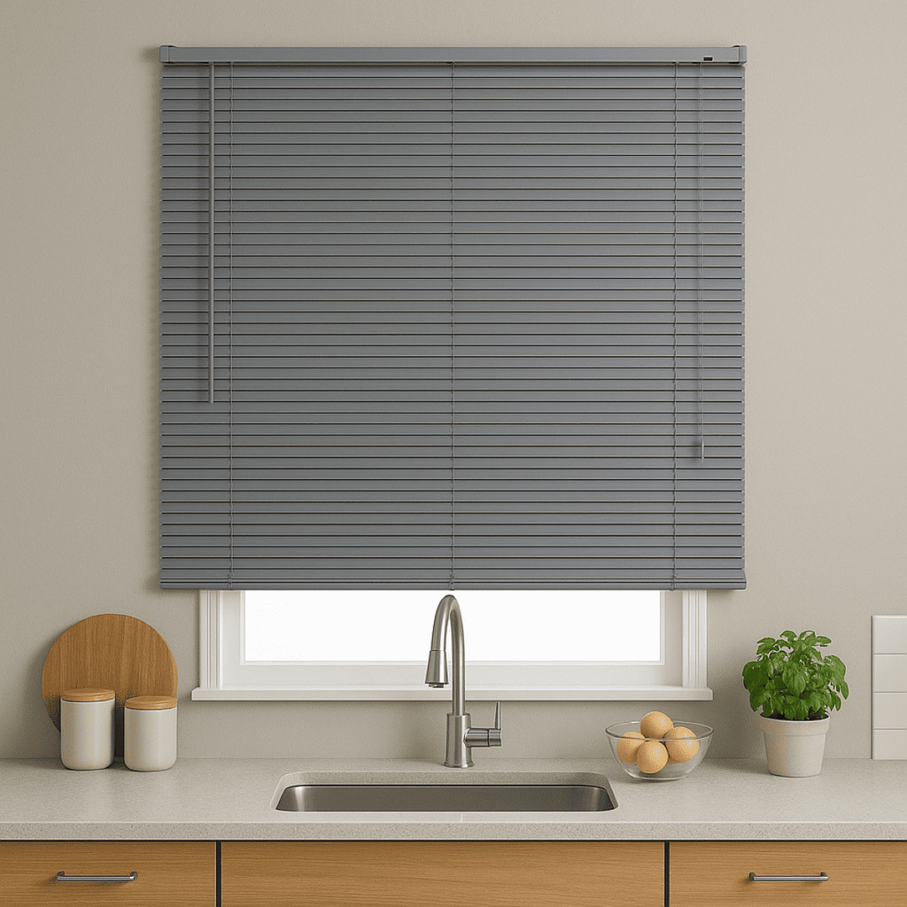 Persiana Horizontal PVC 25mm BLOCK 120larg x 220alt Cinza | Shopee Brasil