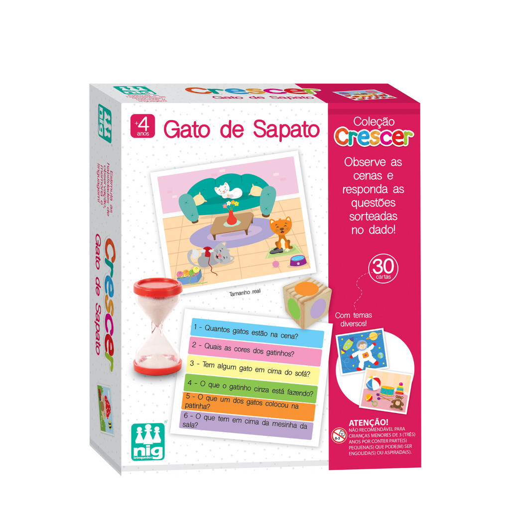 Jogo Gato De Sapato Coleção Crescer Educativo Nig Brinquedos | Shopee ...