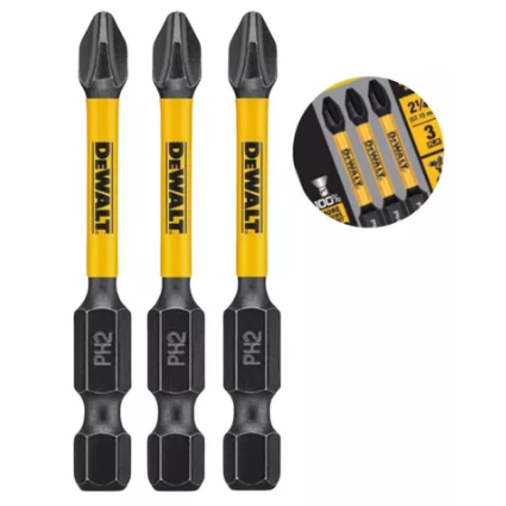 Bits Impacto Ph2 X 50mm 1/4 Flextorq 3pcs DEWALT DWAF2PH2IR3 | Shopee ...