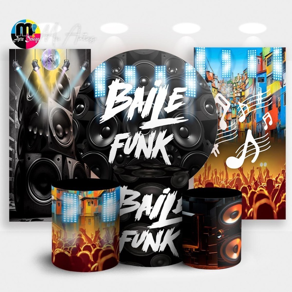 Kit capa de painel e trio de cilindros Baile Funk Modelo 1 | Shopee Brasil