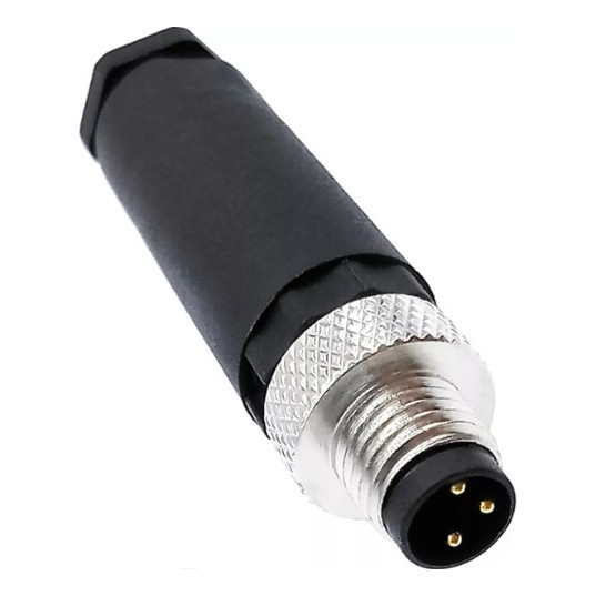 Conector Para Sensor M8 3 Pinos Macho Reto M8 Macho Sensor | Shopee Brasil