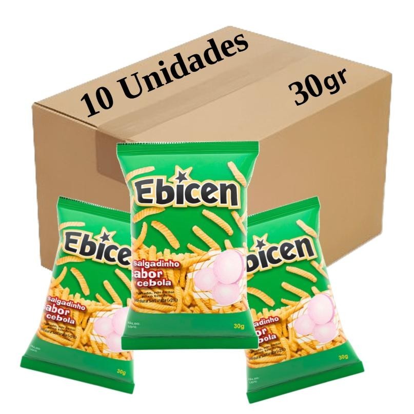 Salgadinho Snack EBICEN Assado Cebola 30gr | Shopee Brasil