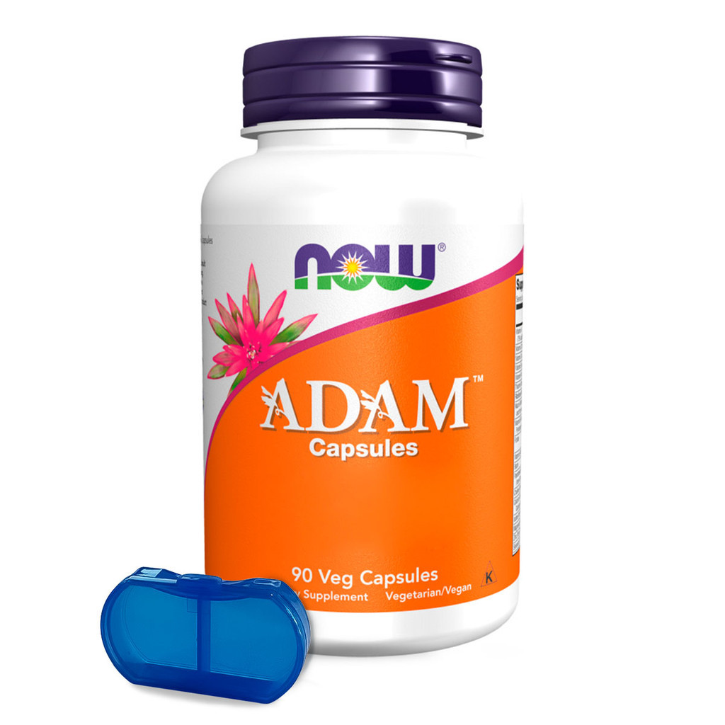 Multivitaminico Adam Now Foods Homens 90Cáp + Porta Cápsulas | Shopee Brasil