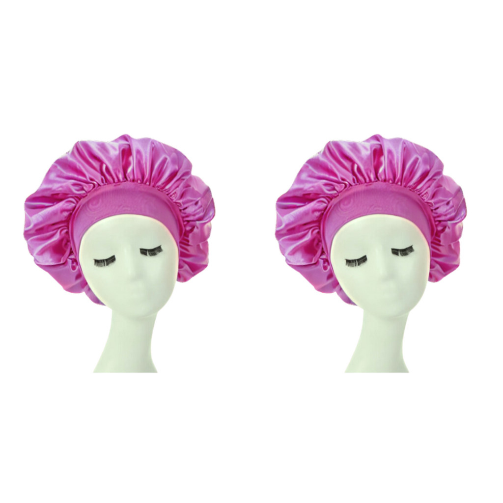 Kit 2 Touca de Cetim Anti Frizz para Dormir dia a dia Cor:Rosa | Shopee ...