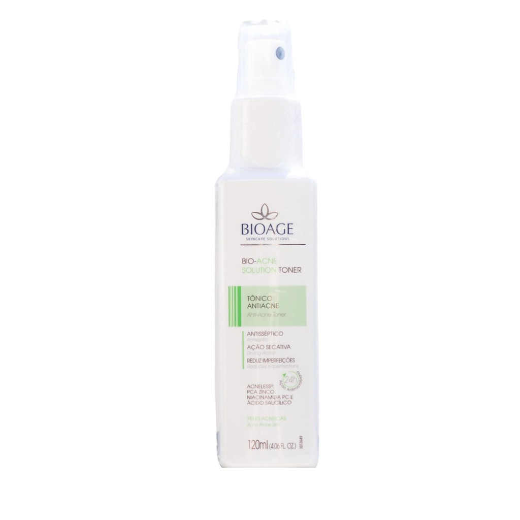 Bioage Tônico Facial Anti Acne Bio Acne Solution 120ml | Shopee Brasil