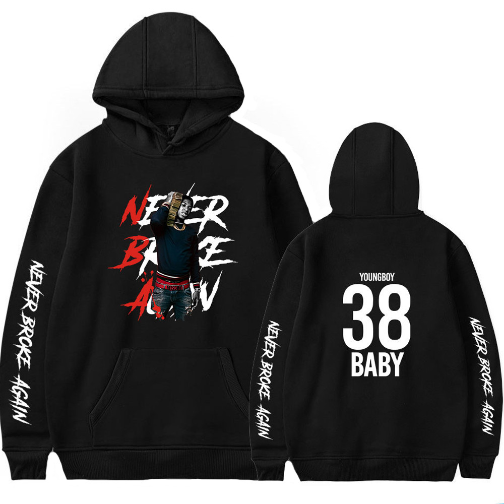 Streetwear Com Capuz Youngboy Hoodies Nunca Quebrou Novamente Carta ...