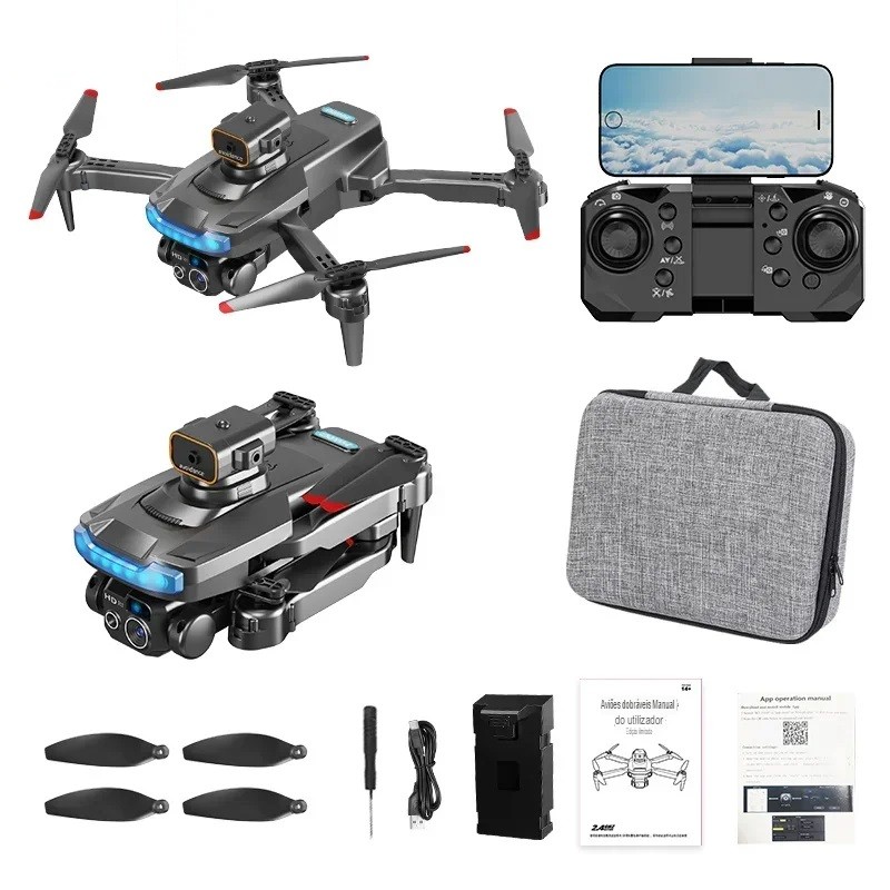 Drone P15 Pro Com Câmera HD, WI-FI/FPV Evita Obstáculos, 1 Bateria ...