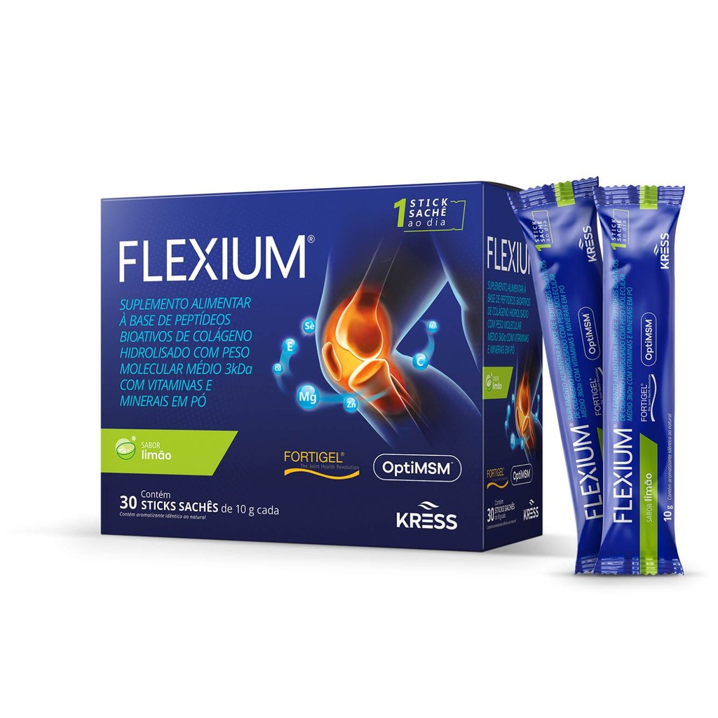 Flexium Limão Suplemento Alimentar 30 sticks saches | Shopee Brasil