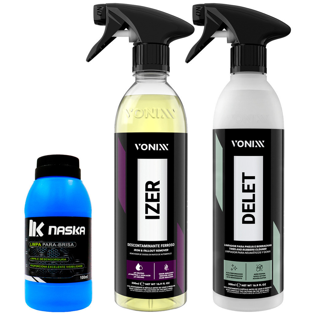 Kit Descontaminante Pneu E Rodas Vonixx Izer + Delet | Shopee Brasil
