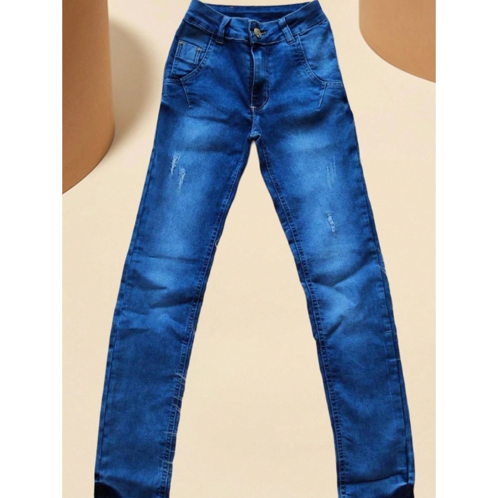 CALÇA JEANS SKINNY MENINA JUVENIL 10 AO 16 | Shopee Brasil