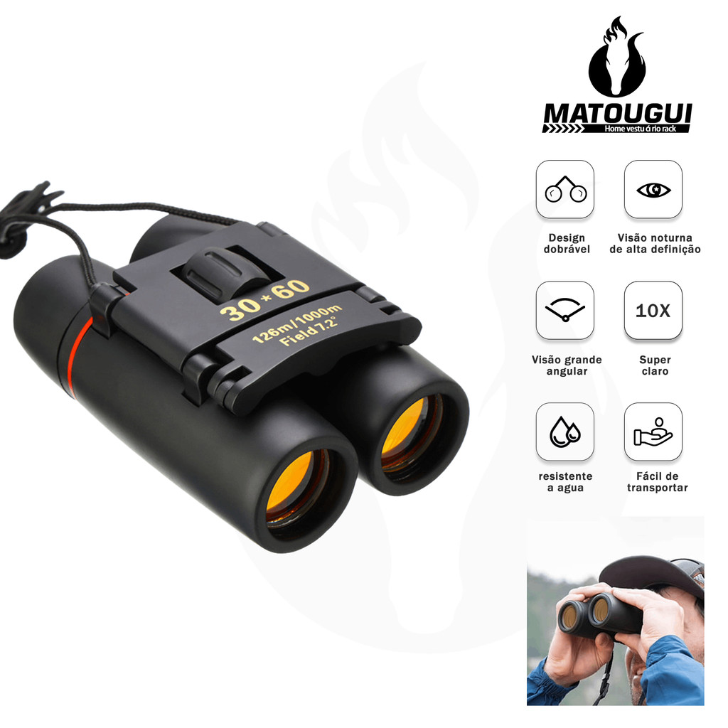 [Matougui] Binóculo Profissional Diurno E Noturno Zoom 30x60 Até 1000 M ...
