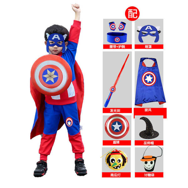 Fantasia infantil de Halloween, roupa do Capitão Estados Unidos, roupa ...