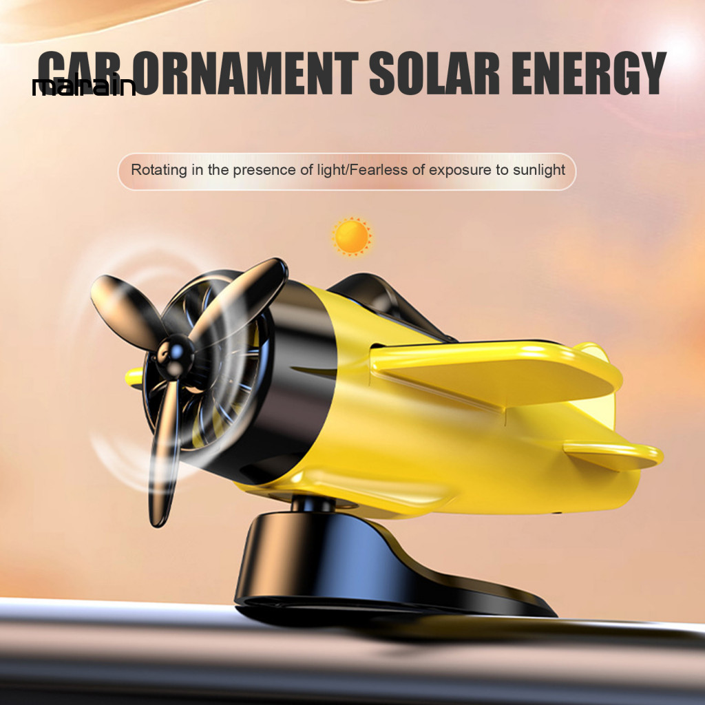 Dashboard Propeller Ornament Solar Powered Car Aircraft Decoration ...
