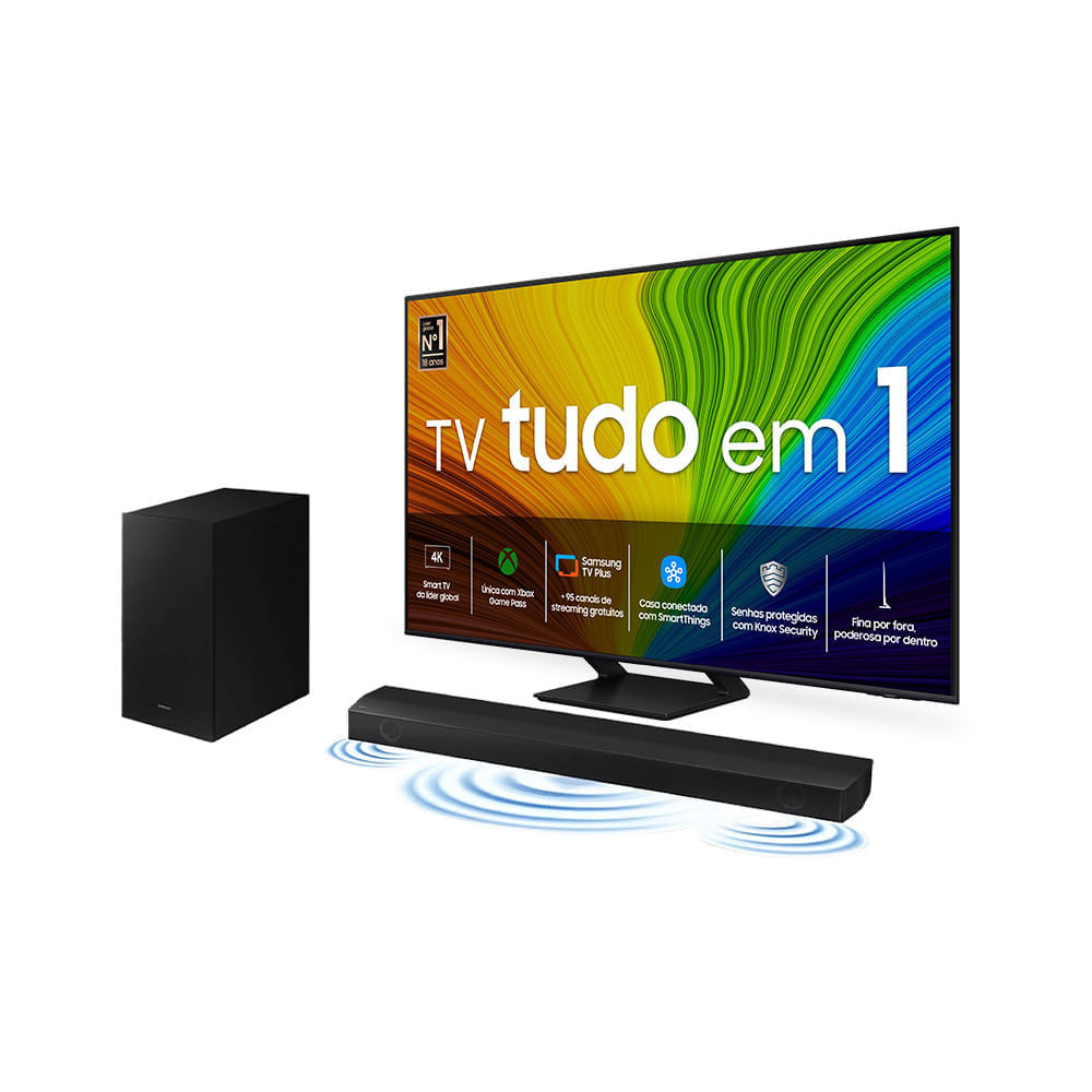 Combo Samsung Smart TV 55 polegadas QLED 4K 55Q70D 2024 + Soundbar HW-Q600C | Shopee Brasil