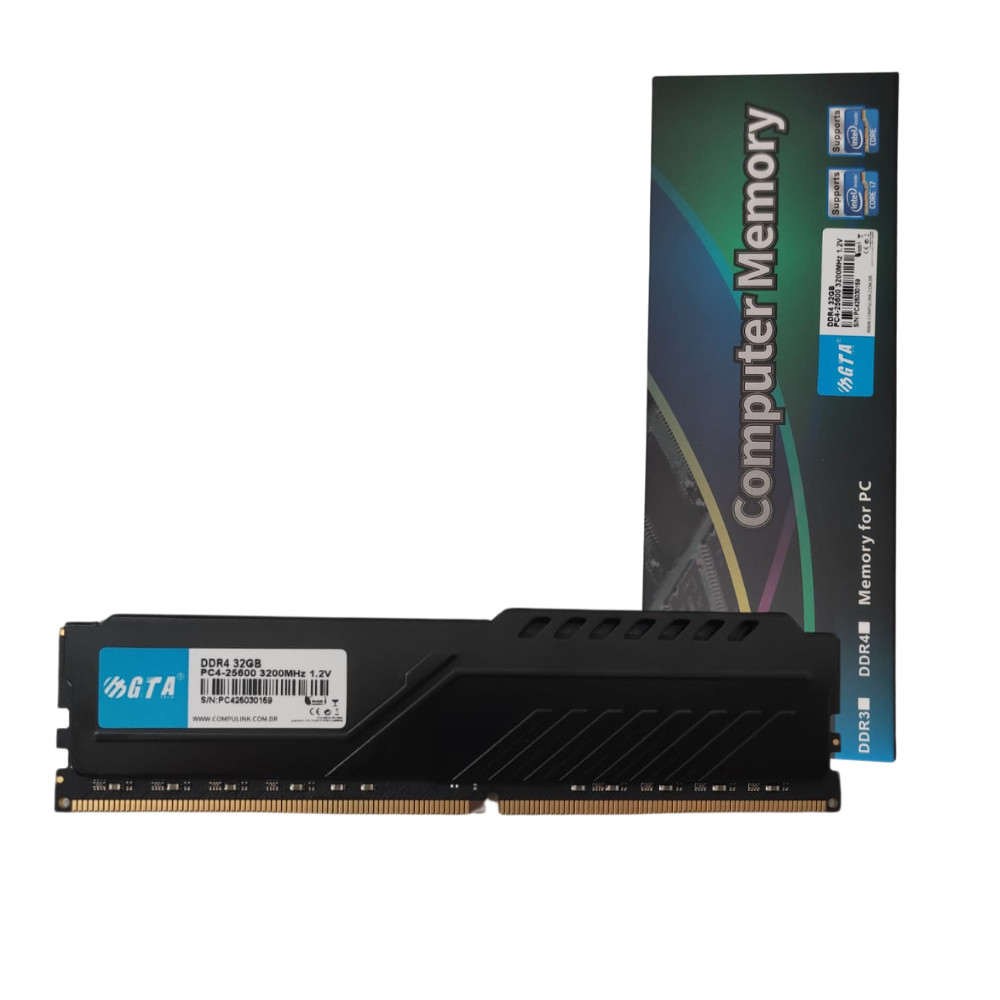 Memória RAM 32gb GTA Tech DDR4 3200MHz Cl22 1.2V Dissipador | Shopee Brasil