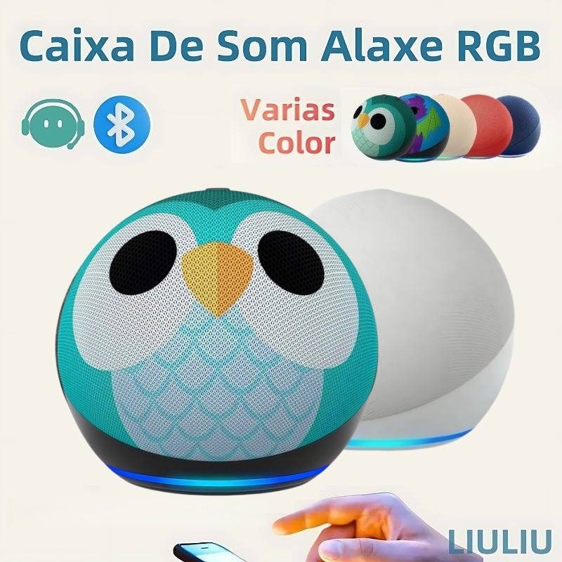 ORIGINAL-Caixa de Som Bluetooth 5W com LED Colorido Portátil Compatível ...