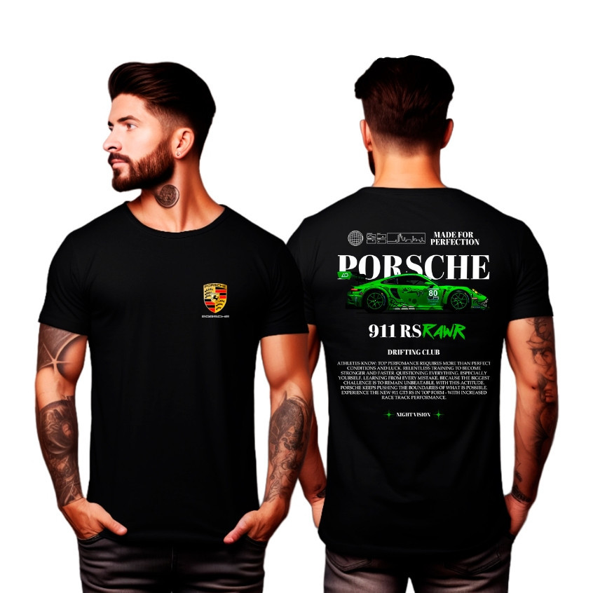 Camiseta Porsche 911 RS RAWR 100% Algodão Unissex Lançamento | Shopee ...