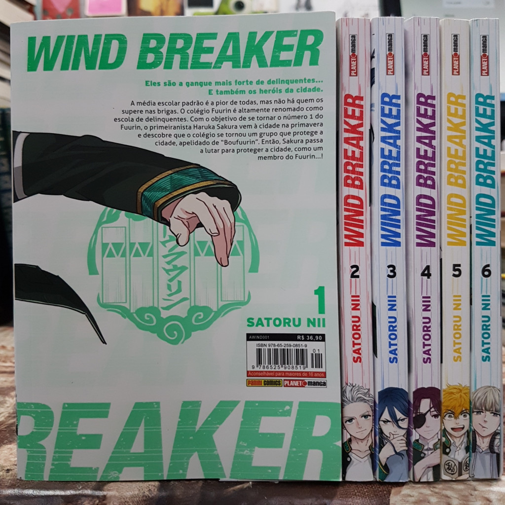 Wind Breaker Mangá com 6 Volumes autor Satoru Nii | Shopee Brasil