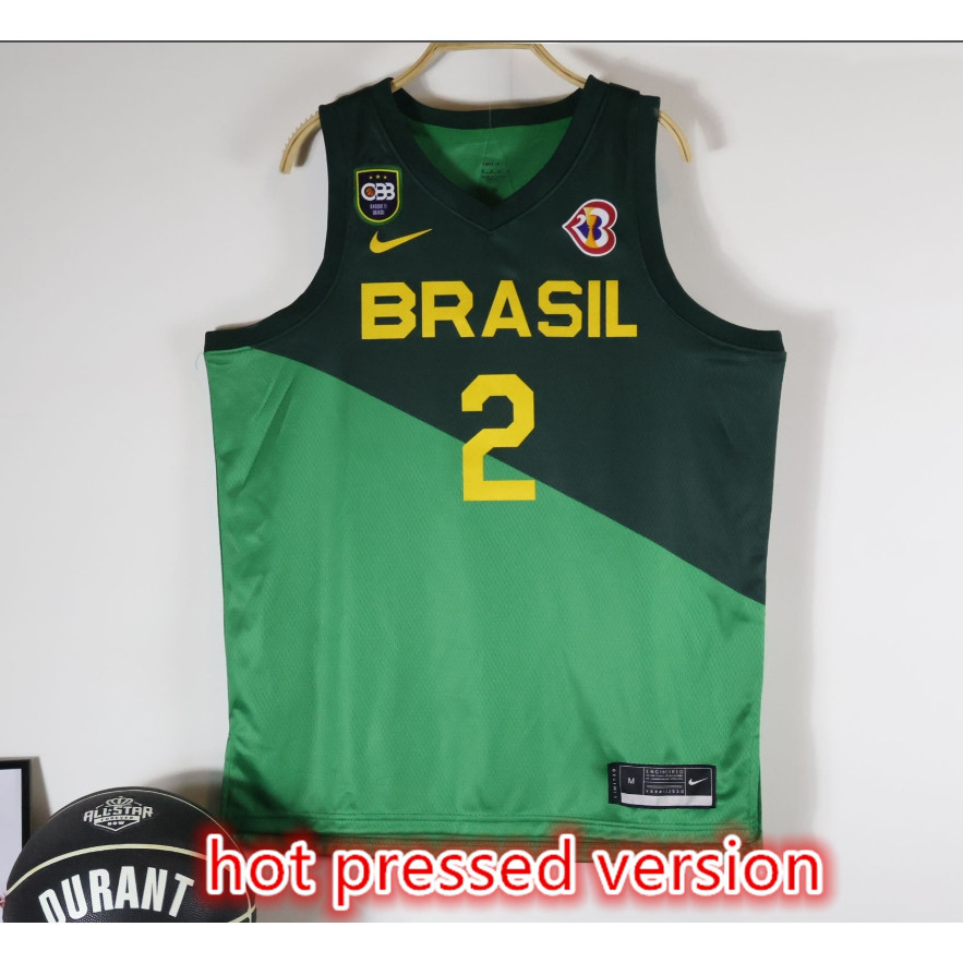 NBA jersey Versão Prensada A Quente Do Brasil Olímpico # 2 Camisa De ...