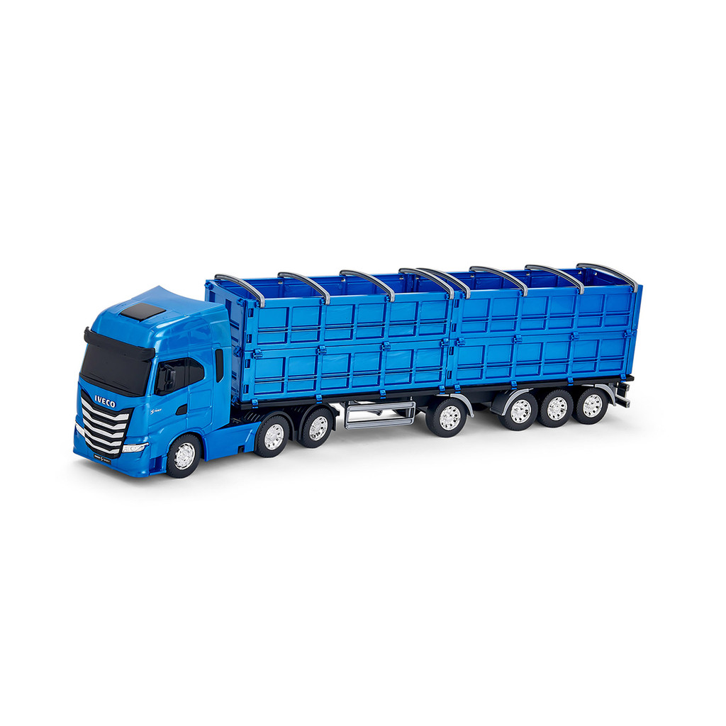 Caminhão Graneleiro de Brinquedo Iveco S-Way Azul Claro | Shopee Brasil