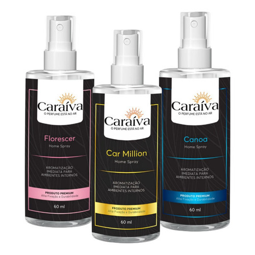 Kit 3 Cheirinho Spray Importado Automotivo Aromatizante 60ml | Shopee ...
