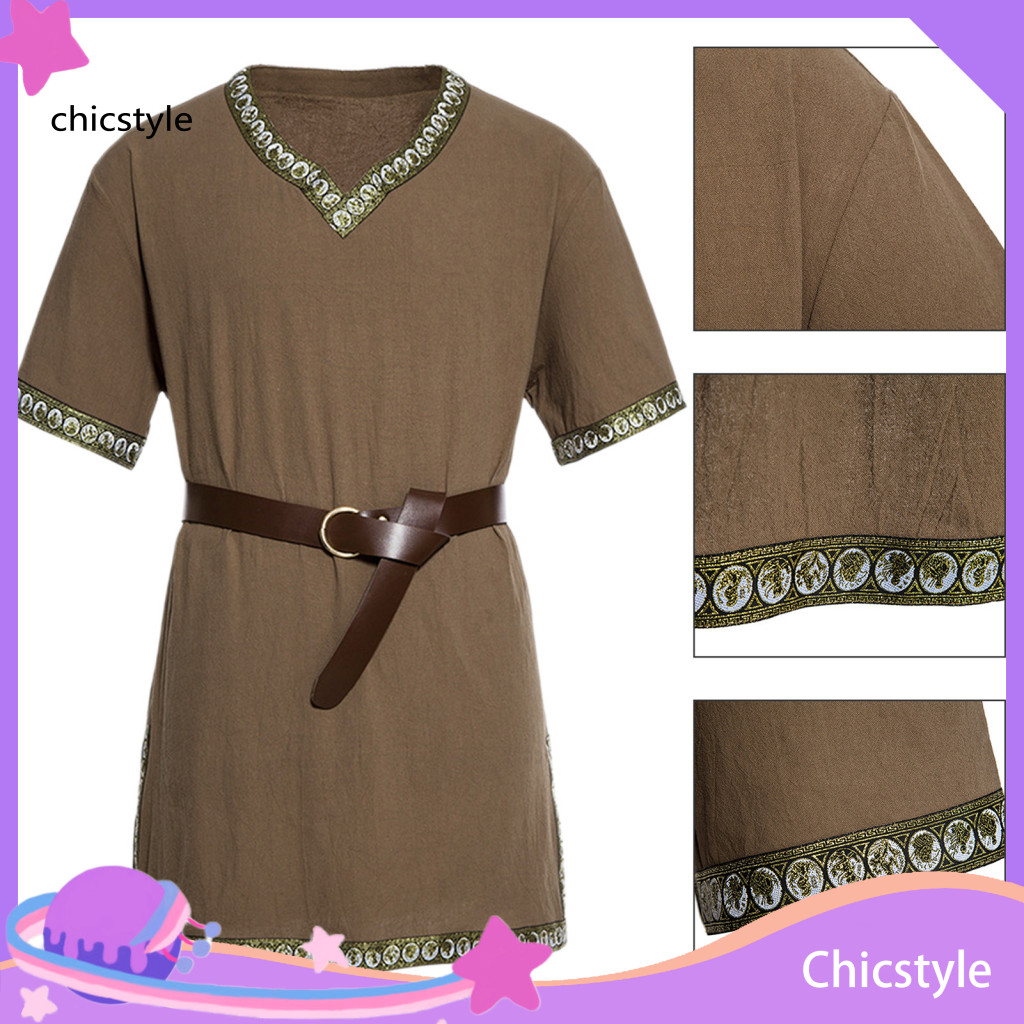 Stage Performance Costume Renaissance Knight Shirt Viking Tunic ...
