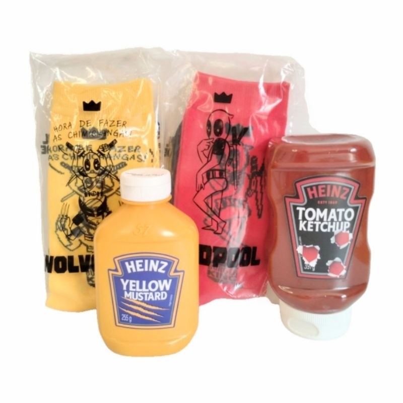 Kit Deadpool e Wolverine, Meias Ketchup Mostarda (Oficial BK) | Shopee ...