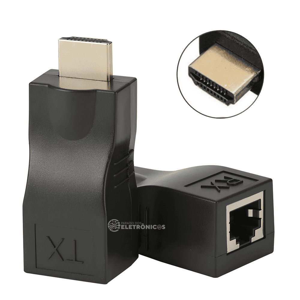 Extensor HDMI 4K Conexão Sem Fios Até 30 Metros com Cat6 56029 | Shopee ...