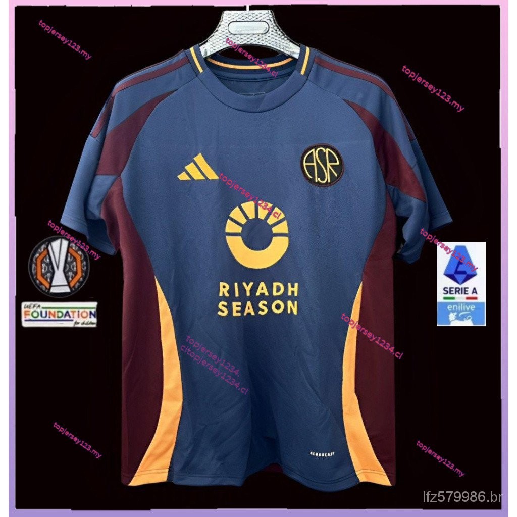 AS Roma 24/25 Camisola de Futebol Masculina Terceira Jersey NN32 ...