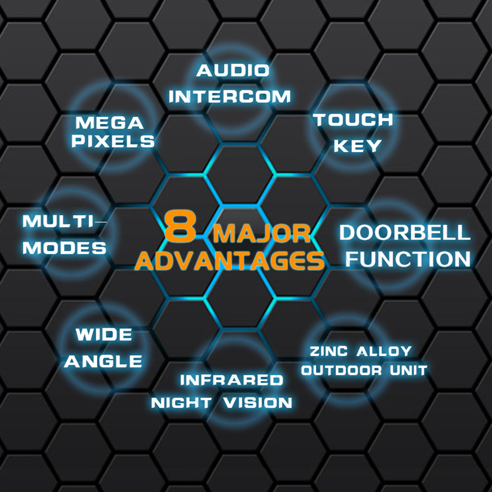 R11 Campainha Digital De 2.4 Polegadas IR Visão Noturna Olho Mágico ...