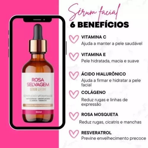 Rosa Selvagem Serum Lifting 30ml | Shopee Brasil