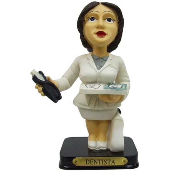 Boneco Profissional Dentista Mulher Miniatura Decoração 14cm | Shopee ...