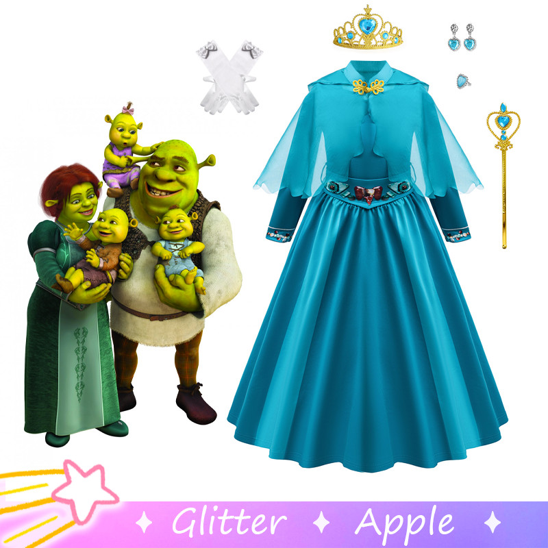 Monster Shrek Princesa Fiona Cosplay Vestido De Natal Para Meninas ...