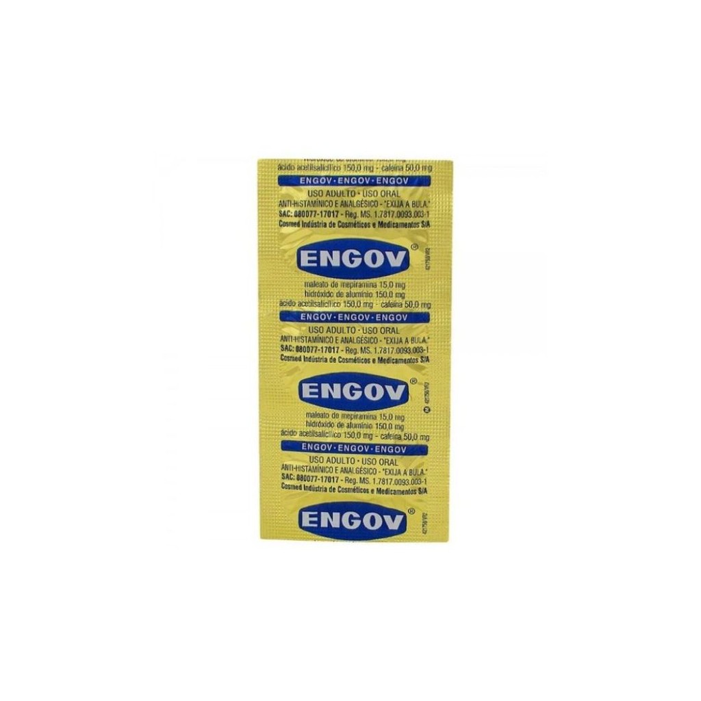 Engov 1 Cartela com 6 comprimidos | Shopee Brasil