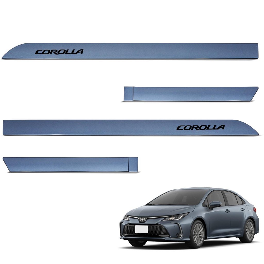 Jogo de Friso Lateral Corolla 2015 A 2024 Cinza Celestial | Shopee Brasil