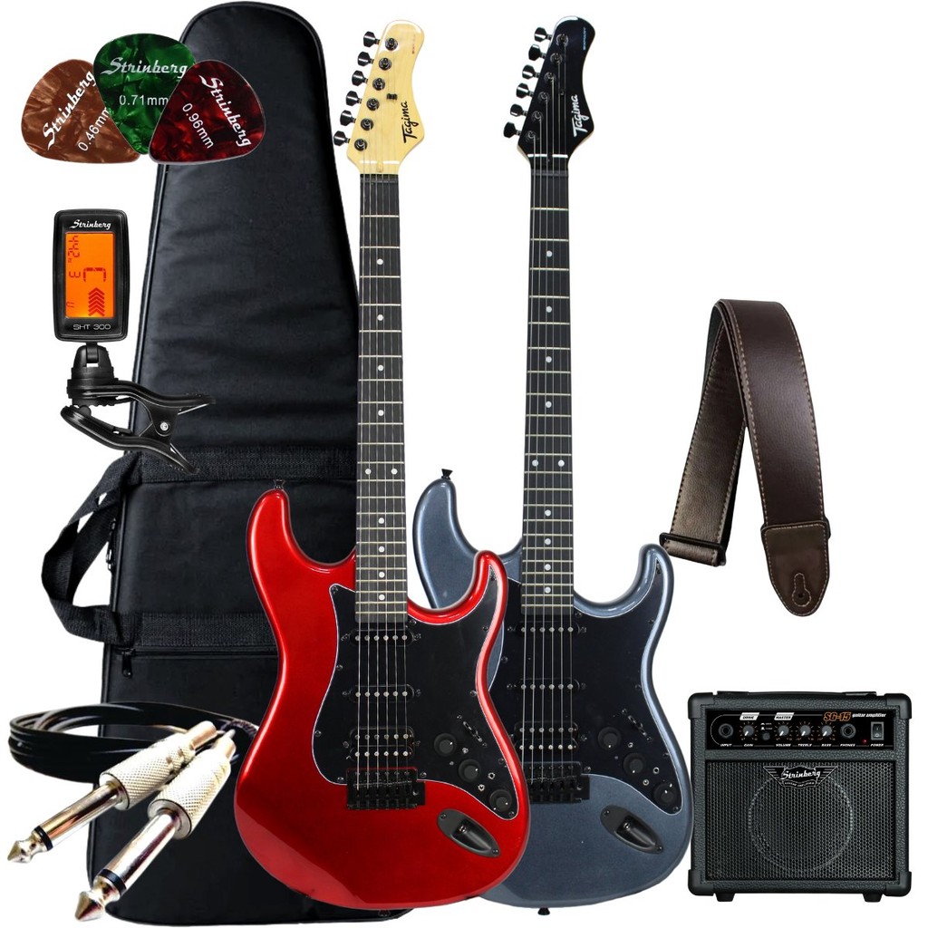 Kit Guitarra Tagima Strato Sixmart 2S 1H Com Efeitos + Amplificador e ...